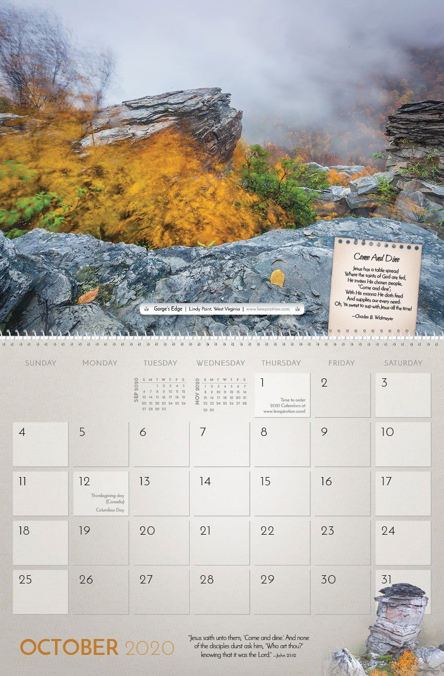 "West Virginia" 2020 Lenspiration Calendar - The Staddon Family